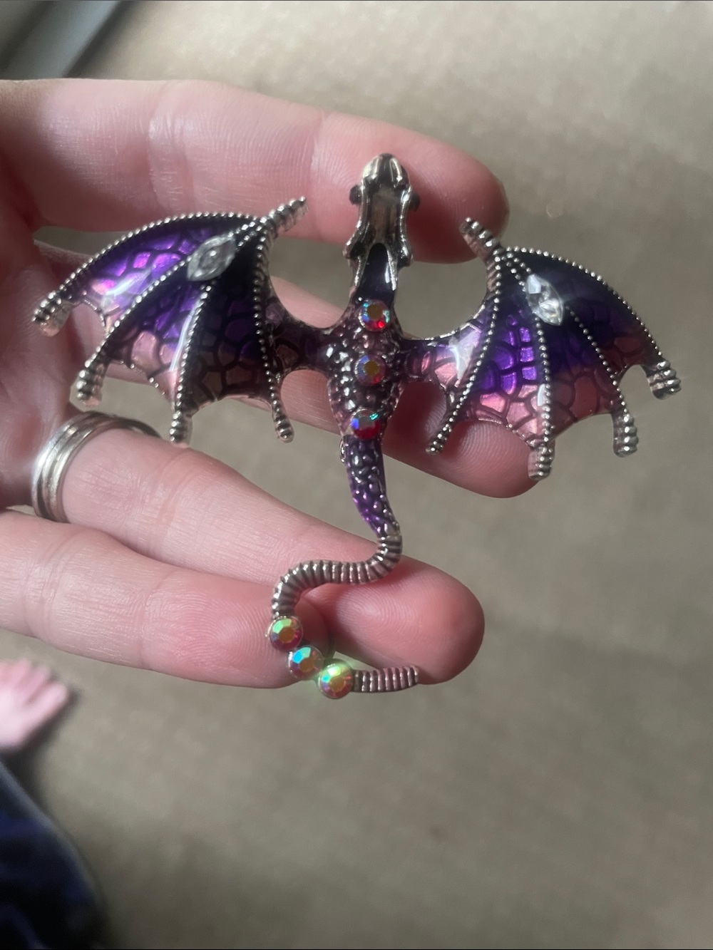 Jewelry | Purple Dragon Brooch | Poshmark